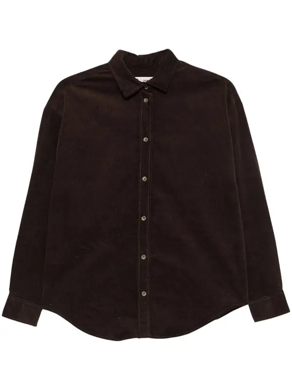 MC2 SAINT BARTH Corduroy Embroidered-logo Shirt