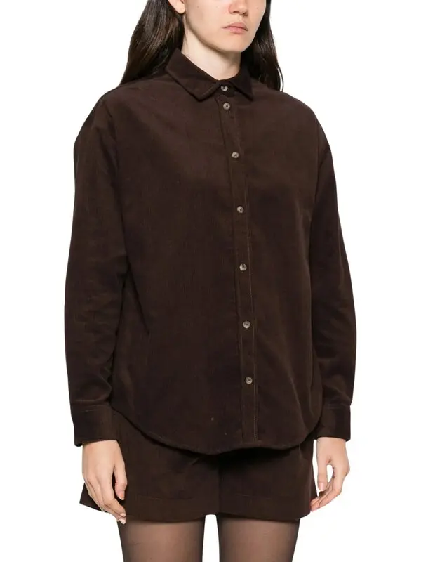 MC2 SAINT BARTH Corduroy Embroidered-logo Shirt