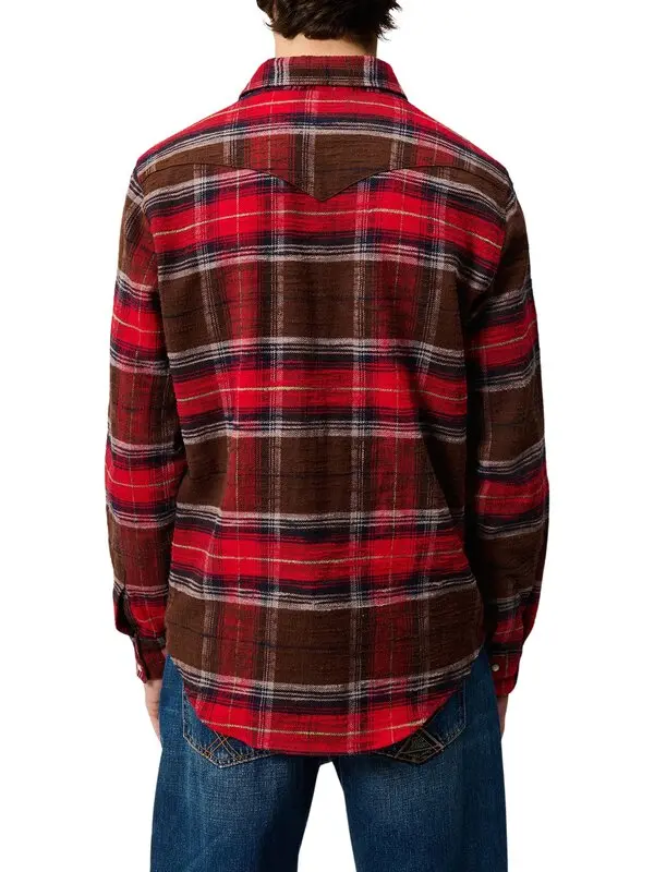 ROY ROGER'S Check Print Western Shirt