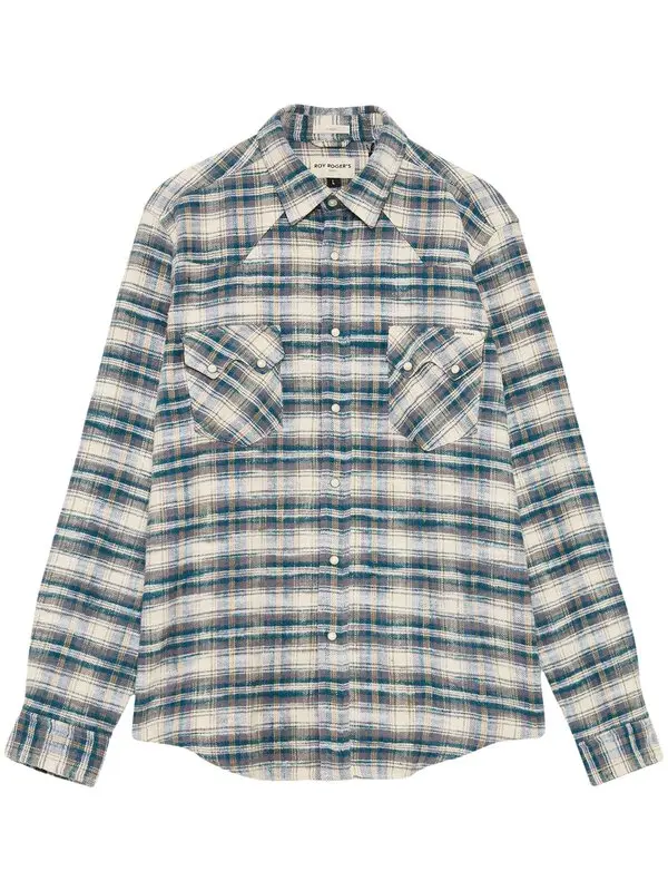 ROY ROGER'S Check Print Western Shirt