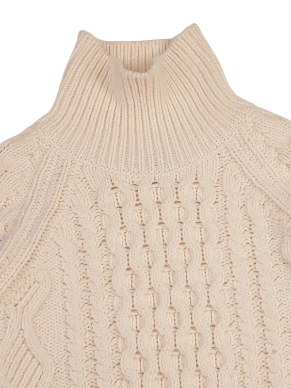 BARACUTA Aran Mock Neck Sweater By