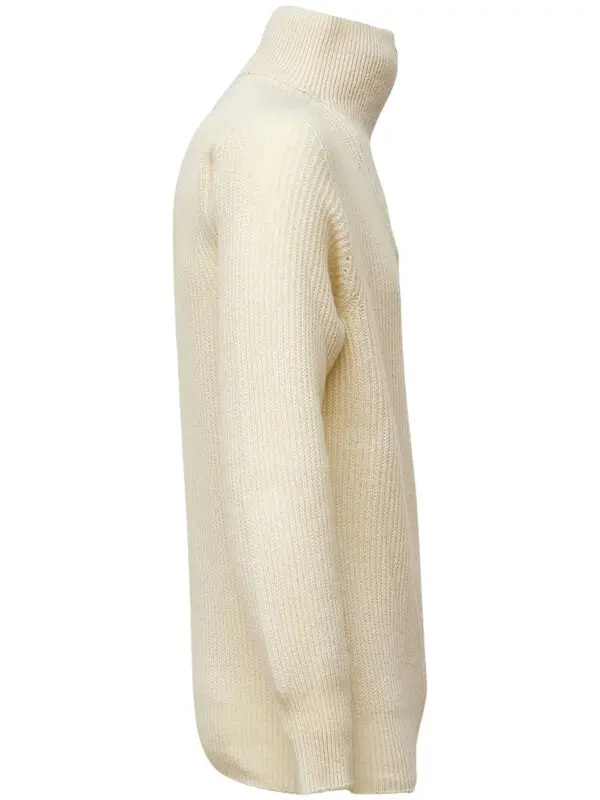 AMARANTO Half Zip Knitted Sweater By