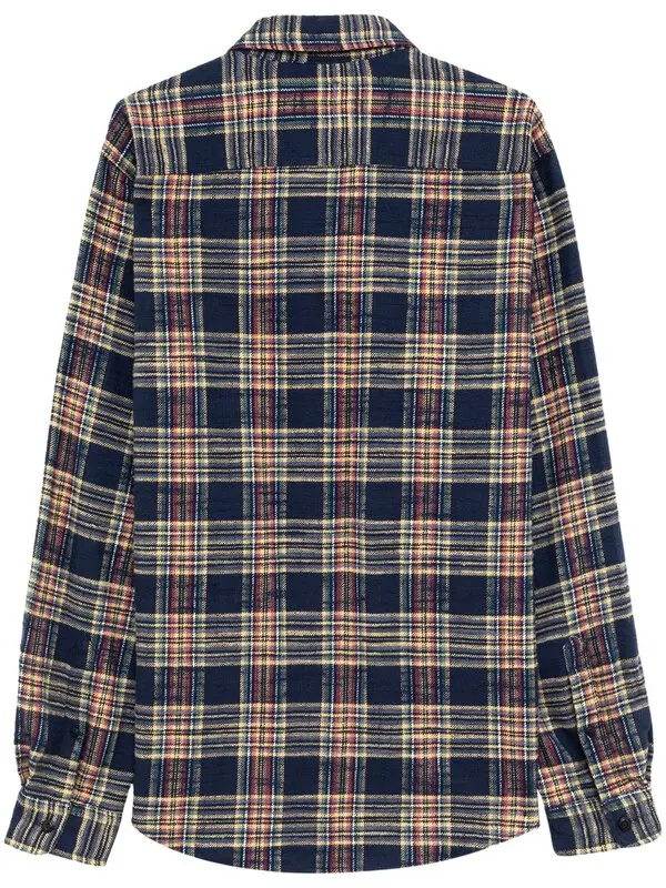 ROY ROGER'S Work Shirt In Check Print Flannel By