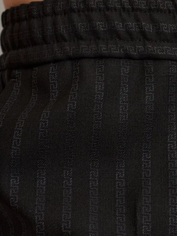 Versace Pleated Monogram Pants By
