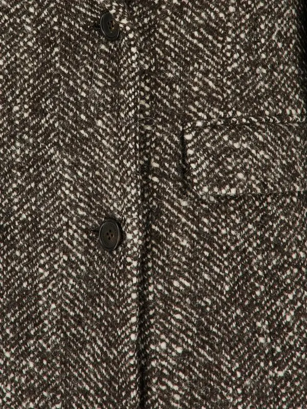 Iceberg Herringbone-pattern Double-breasted Coat By
