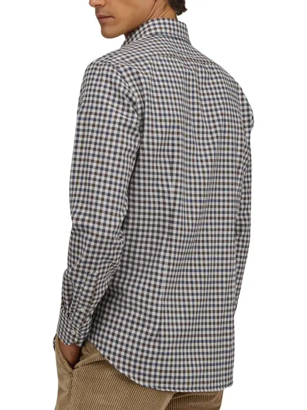 XACUS Shirt Collar Small Cutaway Check Twill By