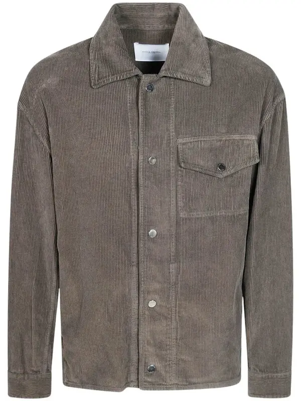 PAOLO PECORA Long Sleeved Buttoned Condury Shirt