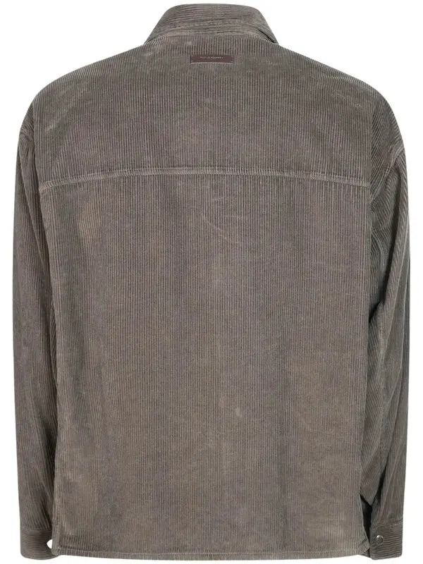 PAOLO PECORA Long Sleeved Buttoned Condury Shirt
