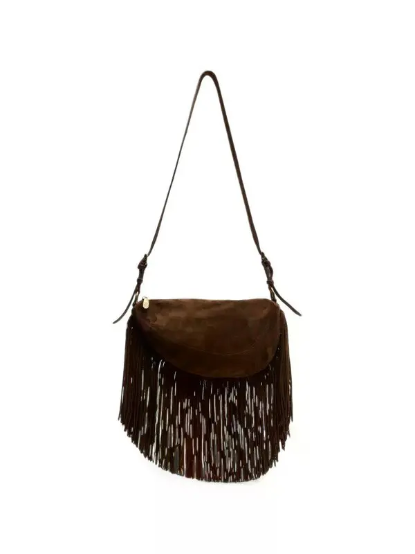 Ash Astrid Fringed Suede Shoulder Bag