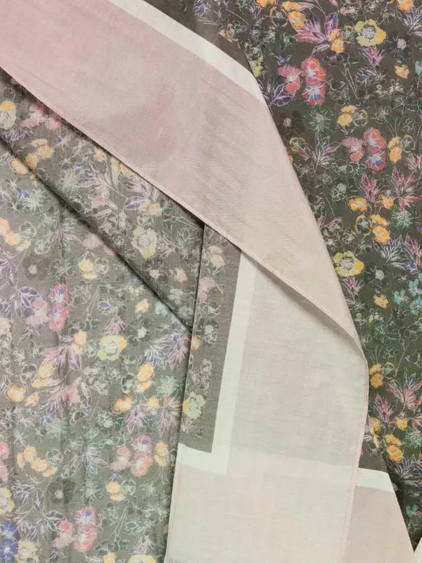 Marc O'polo Floral-print Fringed Scarf
