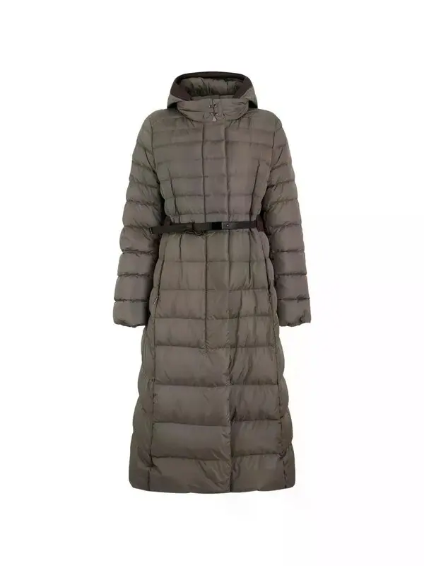 MOORER Carina Belted Quilted Coat - Grey