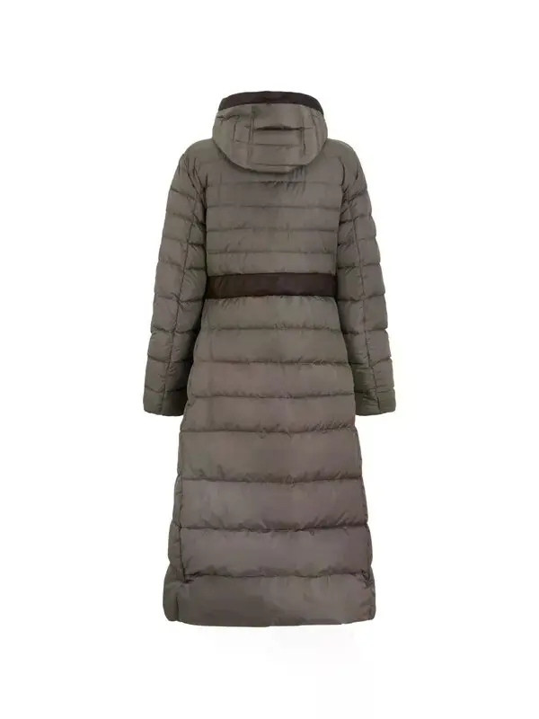 MOORER Carina Belted-quilted Oversized Coat