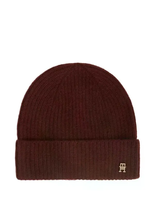 Tommy Hilfiger Ribbed-knit Beanie Hat - Red