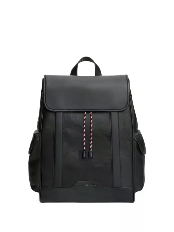 TOMMY HILFIGER Logo-plaque Drawstring Backpack