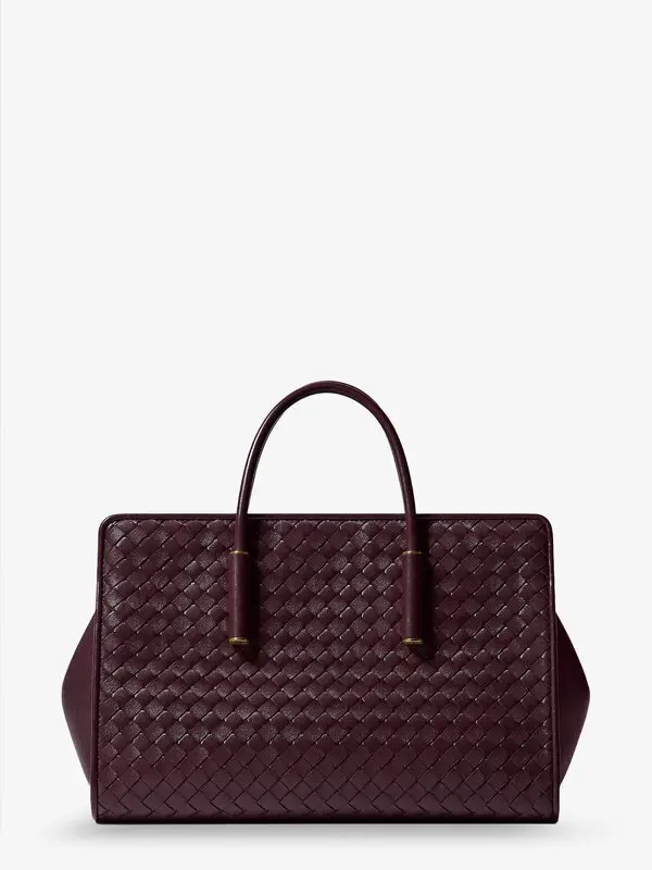 Bottega Veneta Small Leather Tote Bag With Intrecciato Motif - Multicolor