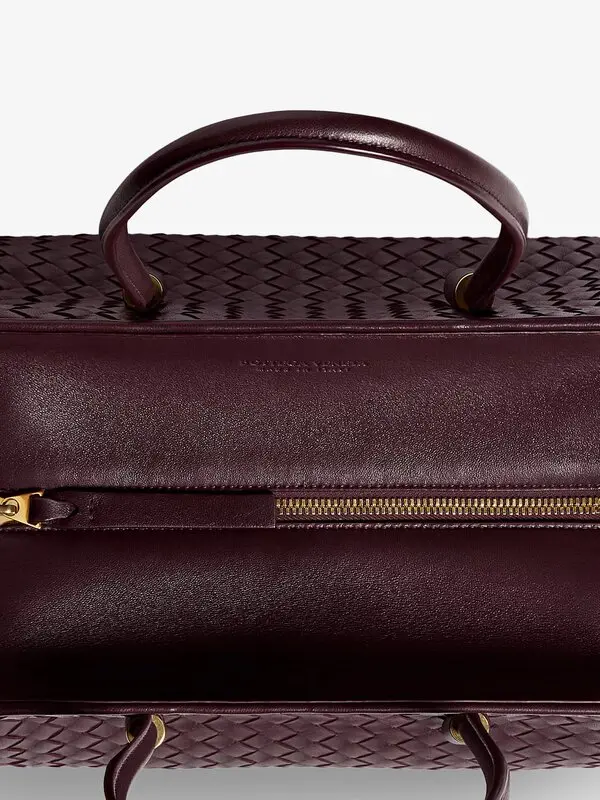 Bottega Veneta Small Leather Tote Bag With Intrecciato Motif - Multicolor