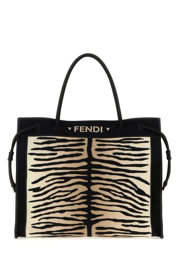 Fendi Embroidered Fabric Magic Shopping Bag - Multicolor