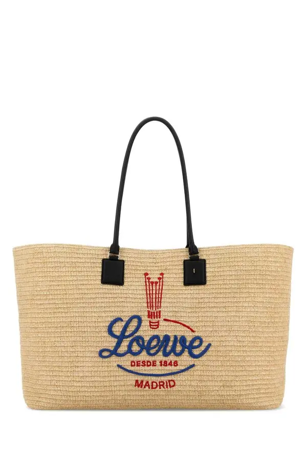 Loewe Raffia Verano Xl Shopping Bag - Brown