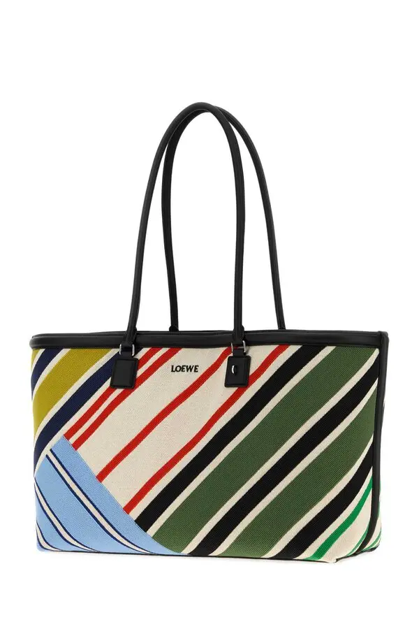 Loewe Embroidered Canvas Verano Shopping Bag