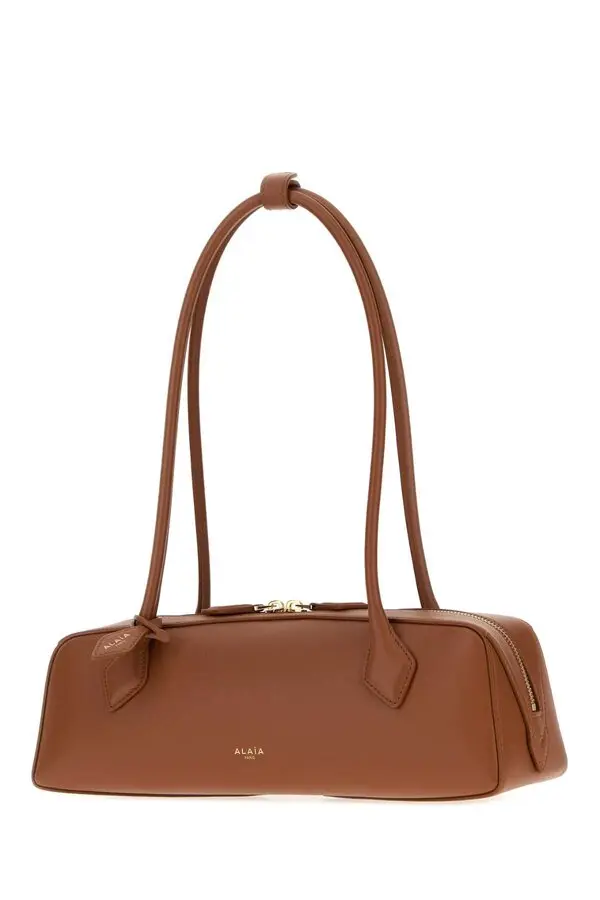 ALAIA Camel Leather Medium Teckel Shoulder Bag