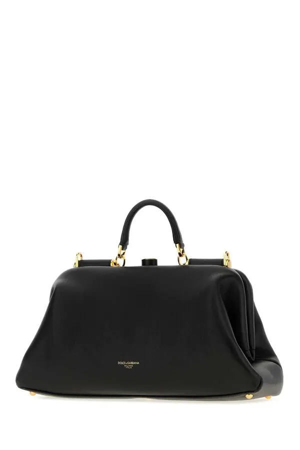 Dolce & Gabbana Large Nappa Leather Grandma Handbag - Black