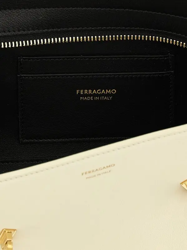 FERRAGAMO Hug East-west' Shoulder Bag - White