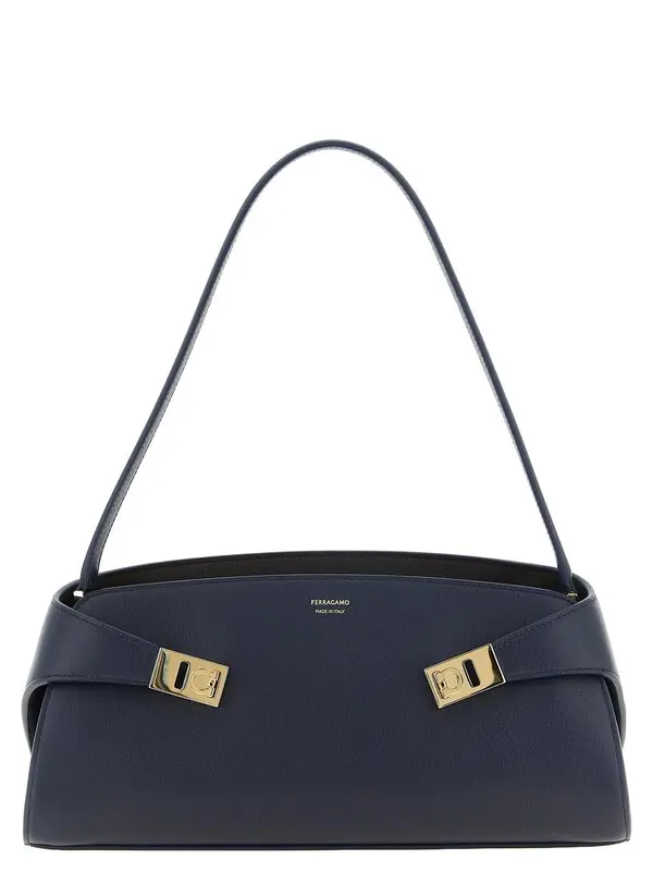FERRAGAMO Hug East-west' Shoulder Bag - Blue