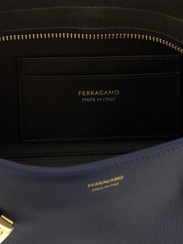 FERRAGAMO Hug East-west' Shoulder Bag - Blue