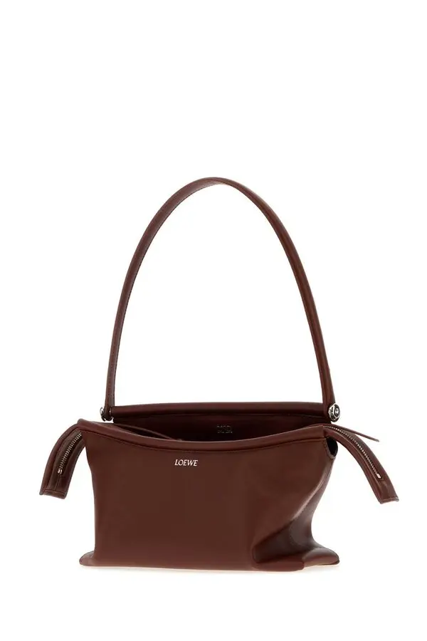Loewe Chocolate Leather Small Whisker Shoulder Bag - Brown