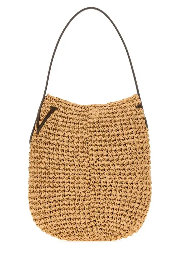 JW Anderson Raffia Small Bulb Handbag - Brown
