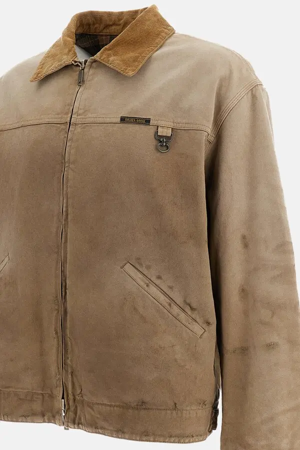 GOLDEN GOOSE Giacca Reversibile In Cotone - Brown