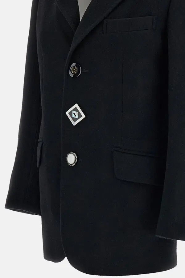 Junya Watanabe Giacca Monopetto In Lana E Cashmere