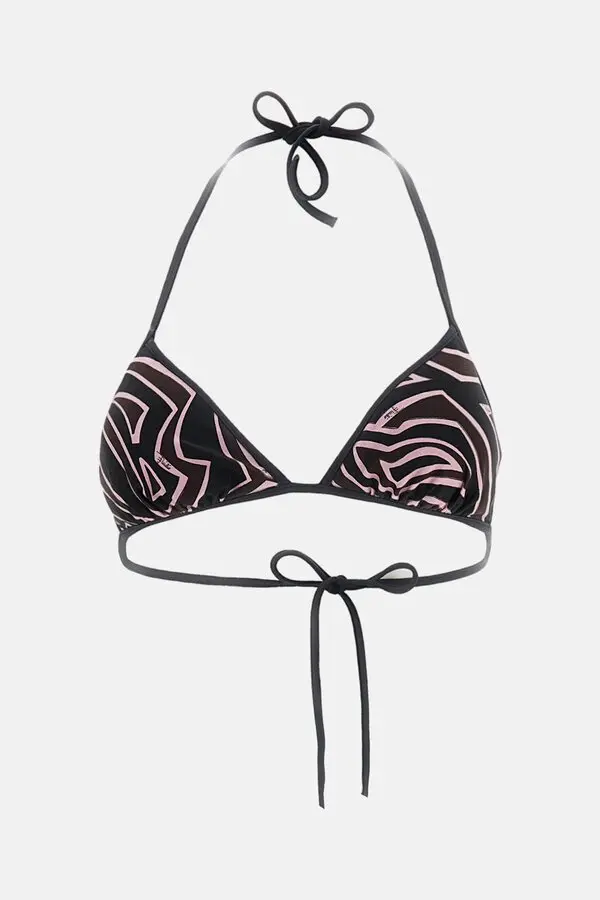 Emilio Pucci Top Bikini Stampa Labirinto - Multicolor