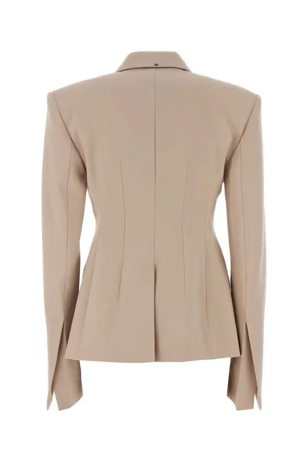 Sportmax Sand Stretch Wool Fresia Blazer - Brown