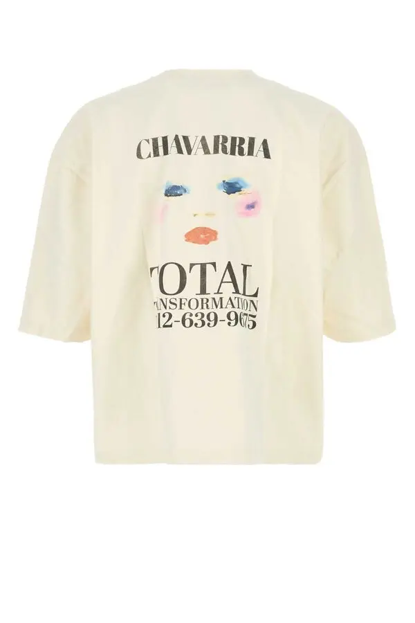 WILLY CHAVARRIA Ivory Cotton Oversize Total Transformation T-shirt