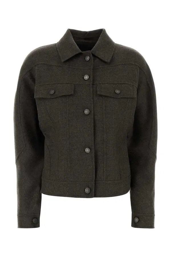 Max Mara Graphite Wool Rapace Overshirt