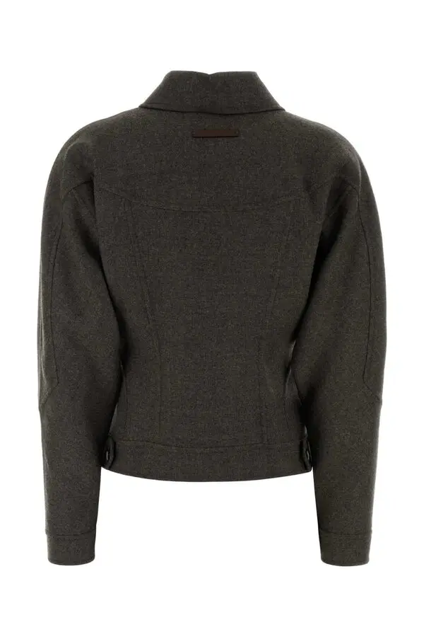 Max Mara Graphite Wool Rapace Overshirt