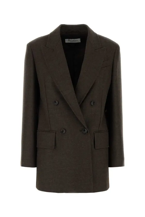 MAX MARA Chocolate Wool Pulvino Blazer