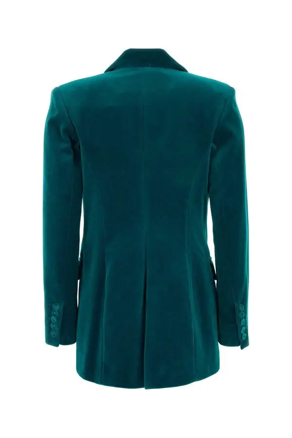 Costarellos Petrol Velvet Blazer