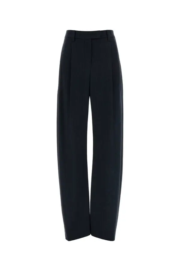 BRUNELLO CUCINELLI Navy Stretch Wool Pant