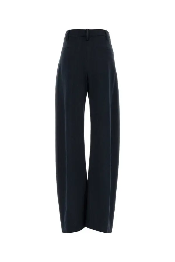 BRUNELLO CUCINELLI Navy Stretch Wool Pant