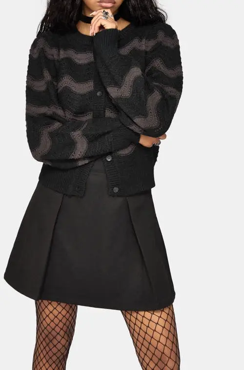 DISTURBIA Nave Inverted Knit Cardigan
