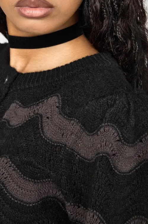 DISTURBIA Nave Inverted Knit Cardigan