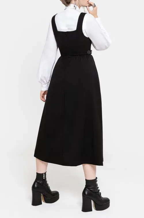 DISTURBIA Nightingale Pinafore Midi Dress