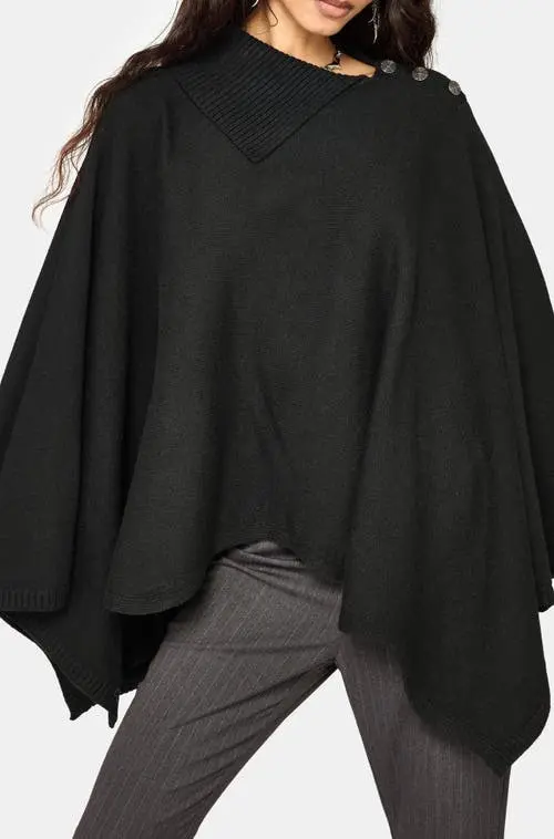 DISTURBIA Alois Asymmetric Knit Cape