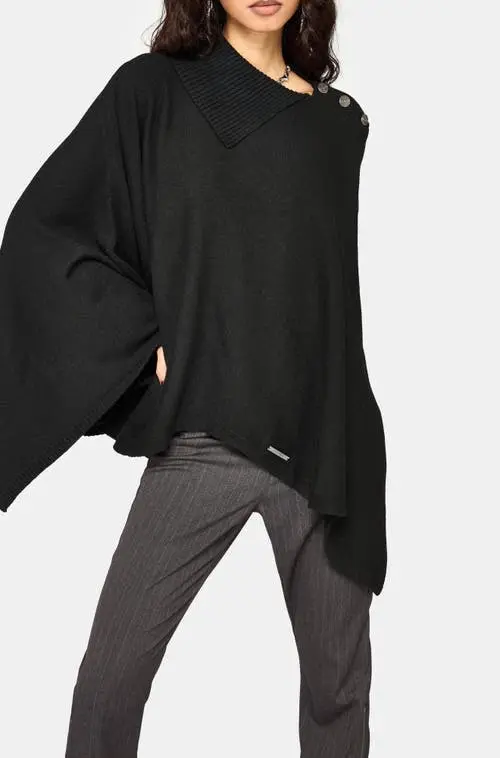 DISTURBIA Alois Asymmetric Knit Cape