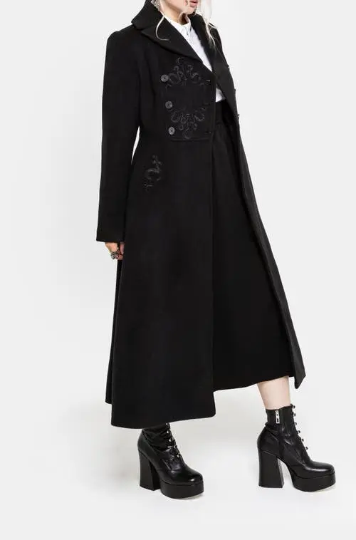 DISTURBIA Blanche Bib Longline Coat