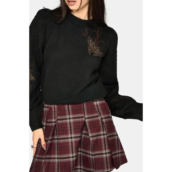 DISTURBIA Ember Moth Knit Sweater