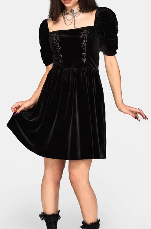 DISTURBIA Rasque Velour Mini Dress