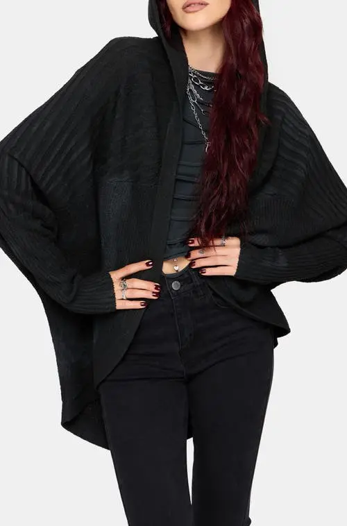 DISTURBIA Morpho Cocoon Hooded Cardigan